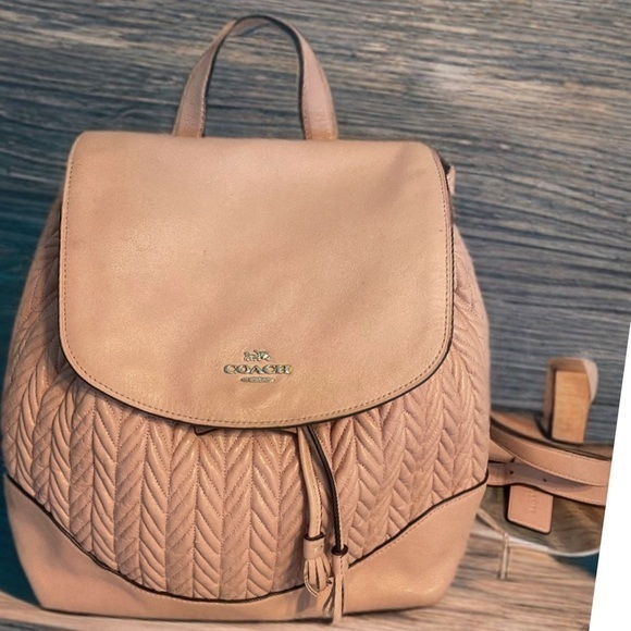 Coach | Bags | Coach Elle Backpack W Pink Quilting F72842 Guc | Poshmark